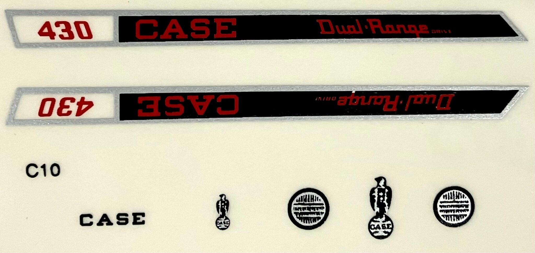Decal 1/16 Case 430 Dual Range Set - DC10 - Midwest Decals & Farm Toys