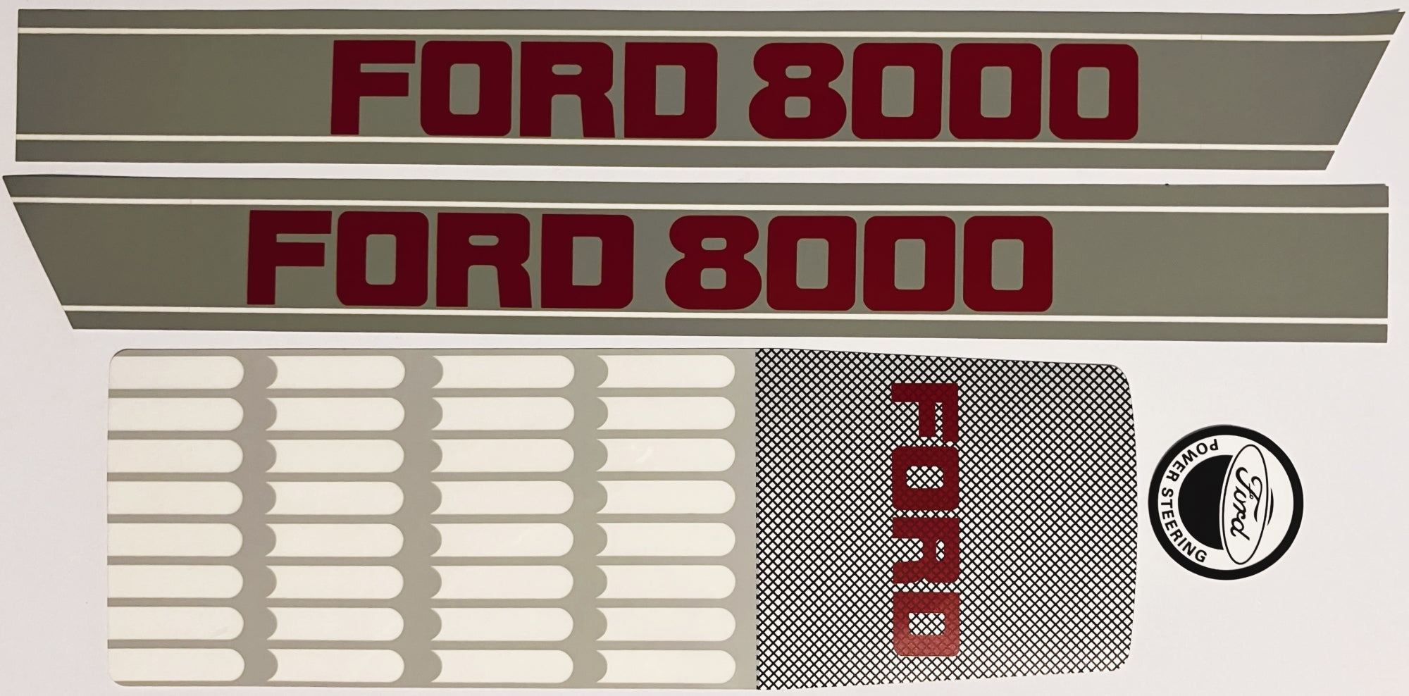 Decal Ford 8000 dark gray Pedal - DPF1109 - Midwest Decals & Farm Toys