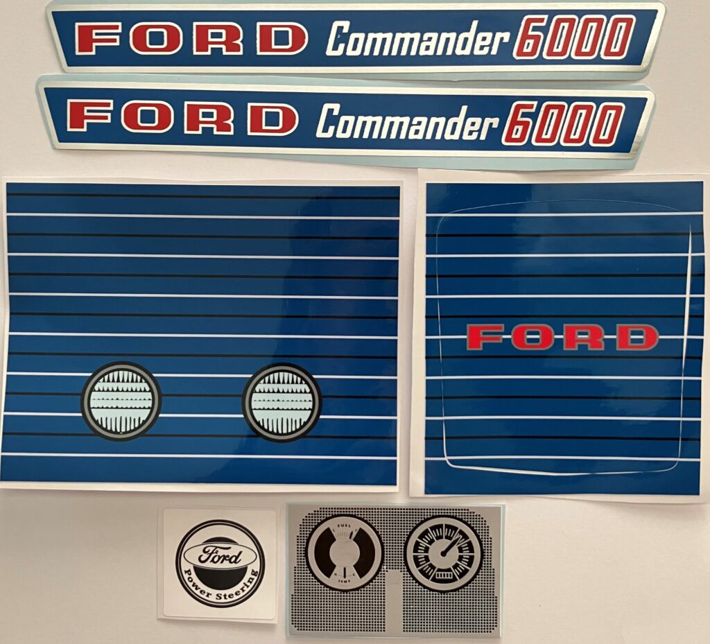 Decal Ford 6000 Commander Pedal - DPF1106 - Midwest Decals & Farm Toys