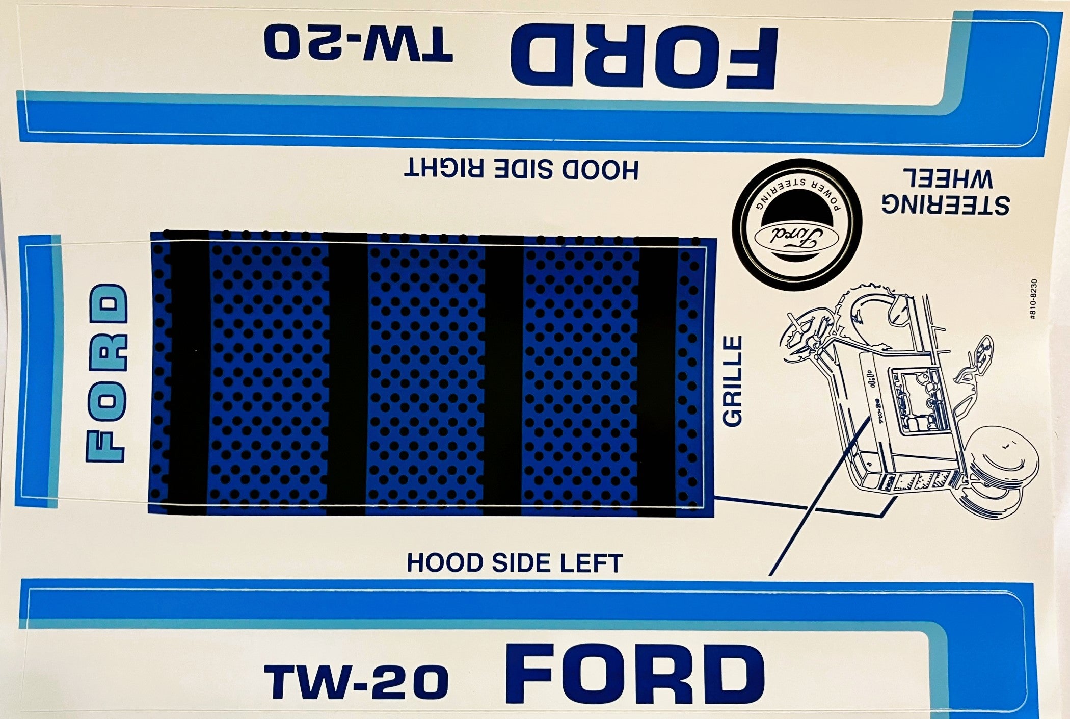 Decal Ford TW-20 Pedal Tractor - DPF1221 - Midwest Decals & Farm Toys