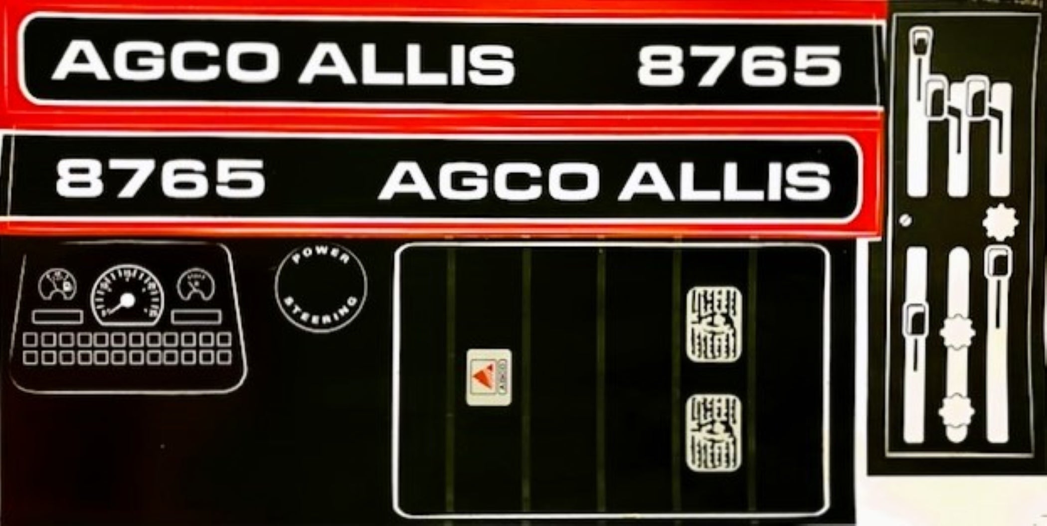 Decal AGCO-Allis 8765 Pedal Tractor DPA5502 - Midwest Decals & Farm Toys