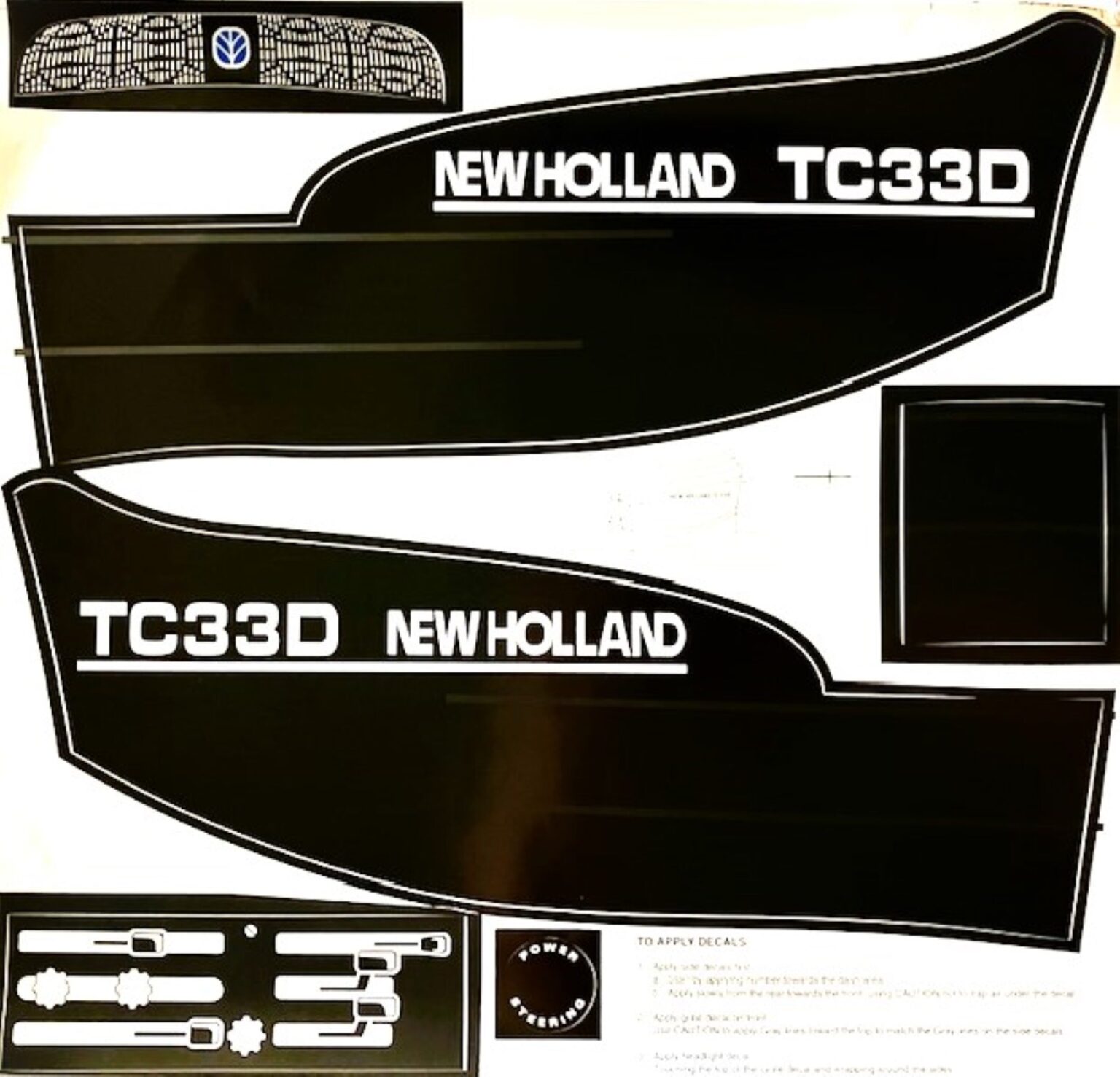 Decal New Holland TC-33D Pedal Tractor - DPNH5002 - Midwest Decals ...