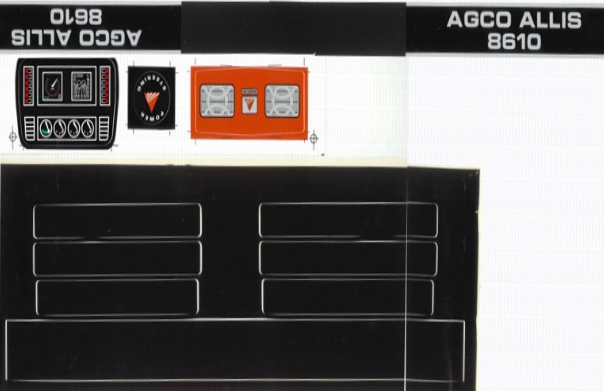 Decal AGCO-Allis 8610 Pedal Tractor DPA5501 - Midwest Decals & Farm Toys