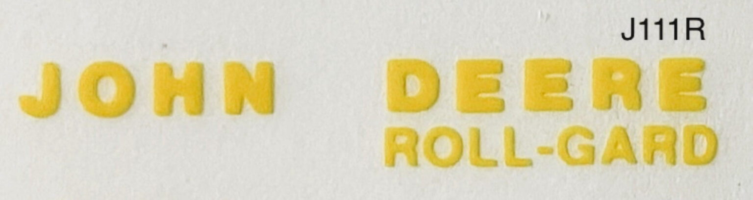 Decal 1/16 John Deere Roll-Gard - DJ111 - Midwest Decals & Farm Toys