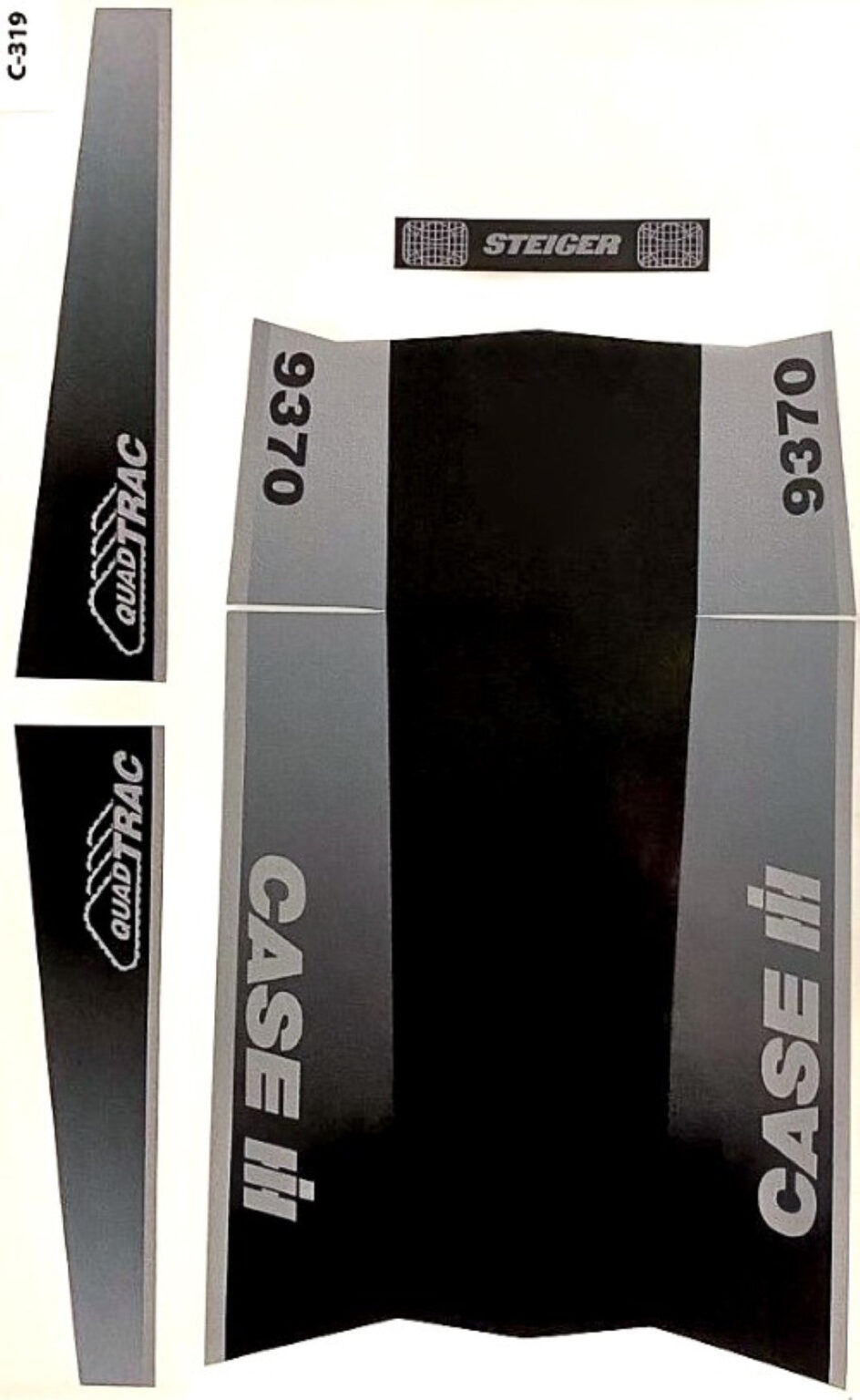 Decal 1/16 Case IH 9370 Quad Trac Hood - DC319 - Midwest Decals & Farm Toys