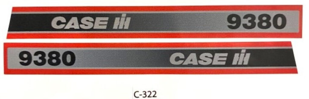 Decal 1/16 Case IH 9380 Side panels - DC322 - Midwest Decals & Farm Toys