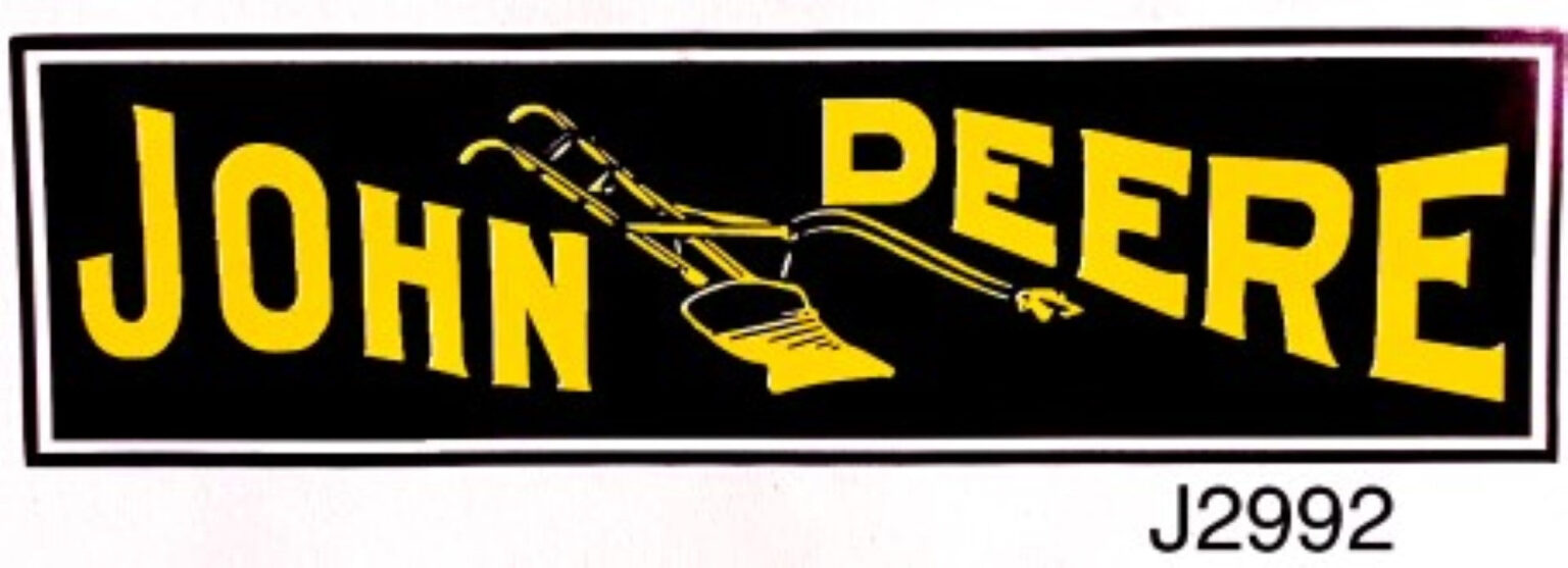 Decal John Deere Plow Sign 4" - Logo - DJ2992 - Midwest Decals & Farm Toys