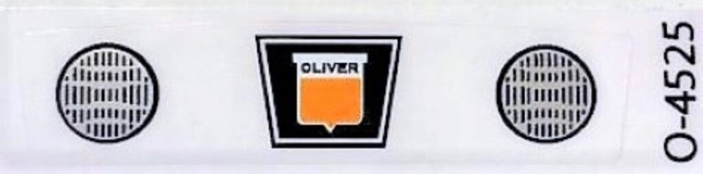 Decal 1/8 Oliver Head Lights & Logo DO4525 - Midwest Decals & Farm Toys