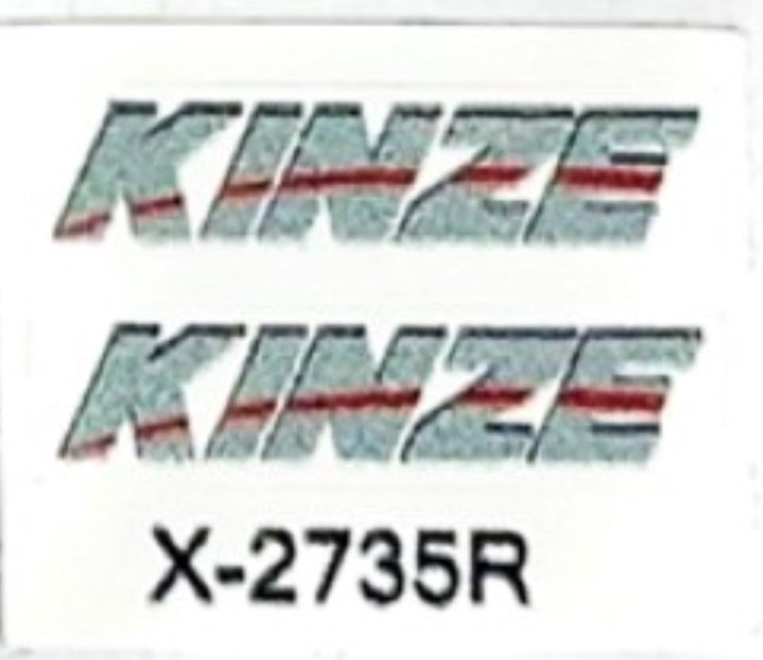 Decal Kinze Logo 1/2" pair - DX2735R - Midwest Decals & Farm Toys