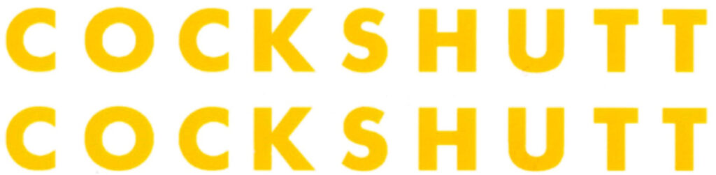 Decal Cockshutt Yellow (4) - 1 1/16" DCK940 - Midwest Decals & Farm Toys