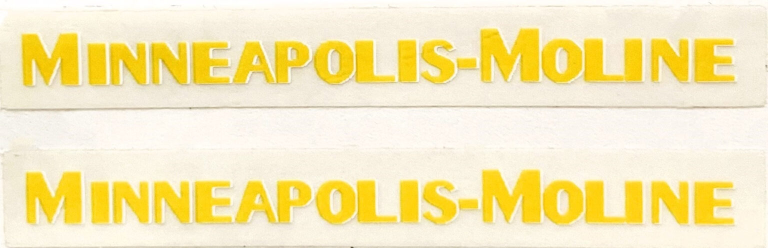Decal MM Minneapolis Moline Model Yellow 2" - DMM500 - Midwest Decals ...