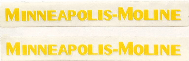 Decal MM Minneapolis Moline Model Yellow 2" - DMM500 - Midwest Decals ...