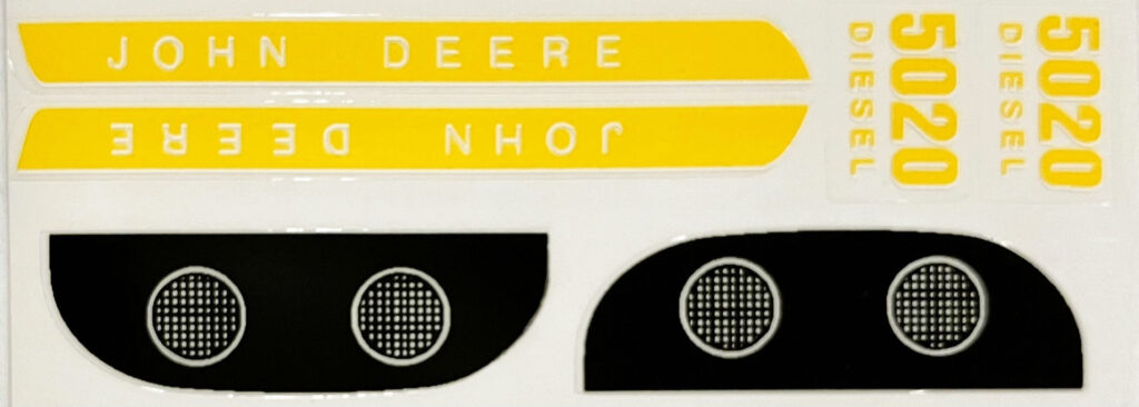 Decal 1/16 John Deere 5020 Set - DJ102 - Midwest Decals & Farm Toys