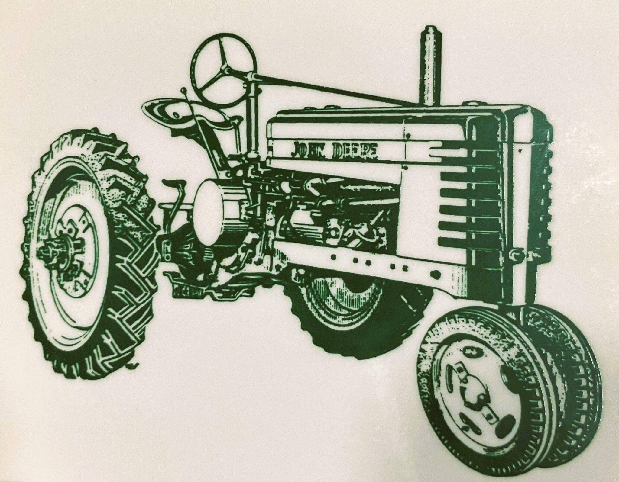 Decal John Deere H Tractor green - DJ1031 - Midwest Decals & Farm Toys