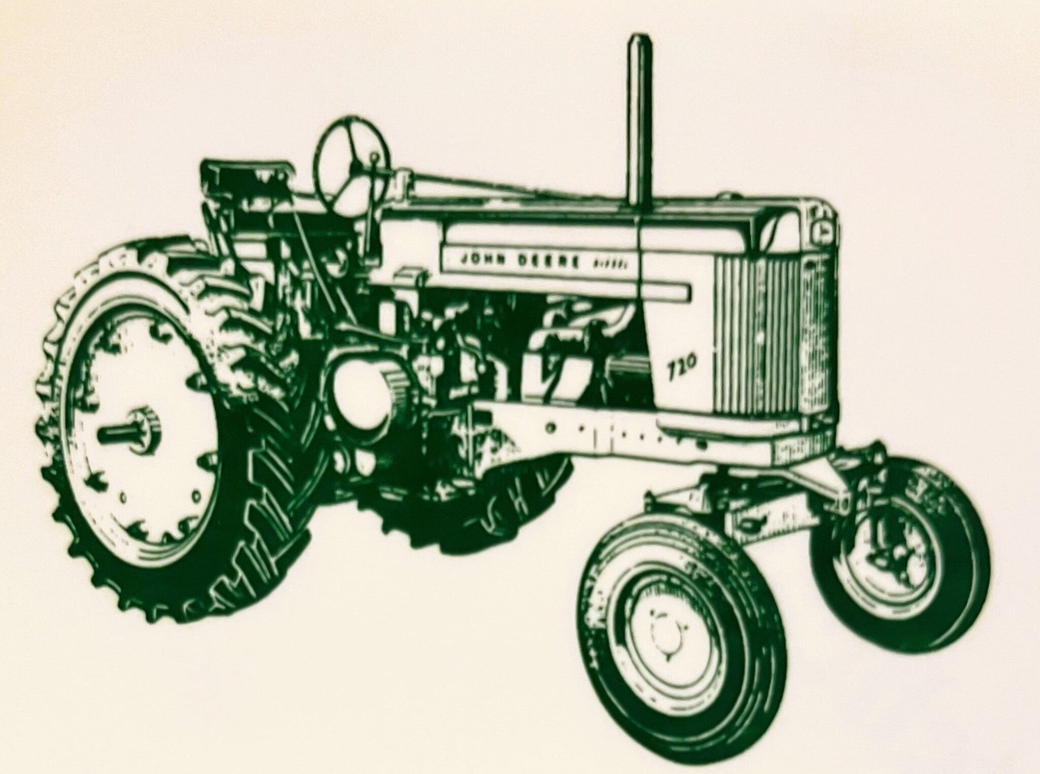 Decal John Deere 720 Tractor green - DJ1032 - Midwest Decals & Farm Toys