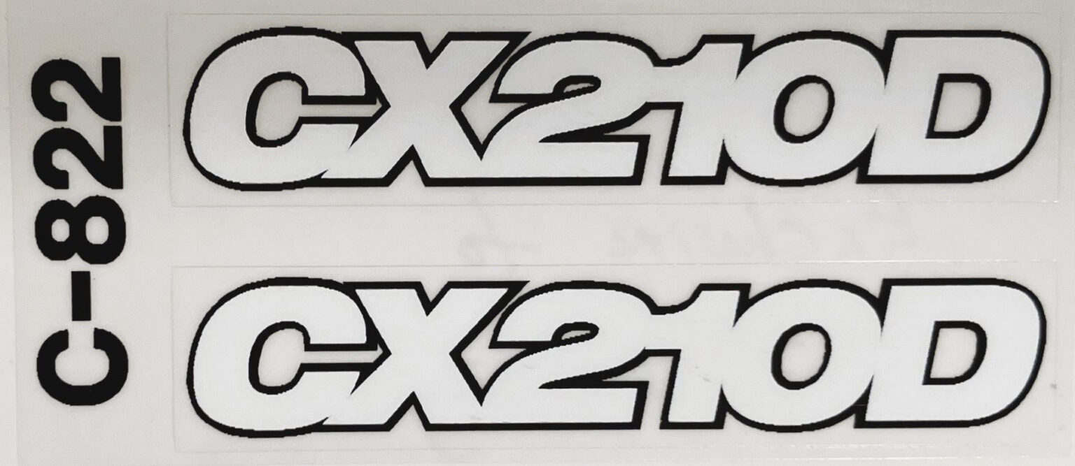 Decal 1/16 Case CX210D Model Numbers - DC822 - Midwest Decals & Farm Toys