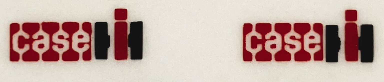 Decal Case IH Logo (black) 7/16" DC962 - Midwest Decals & Farm Toys