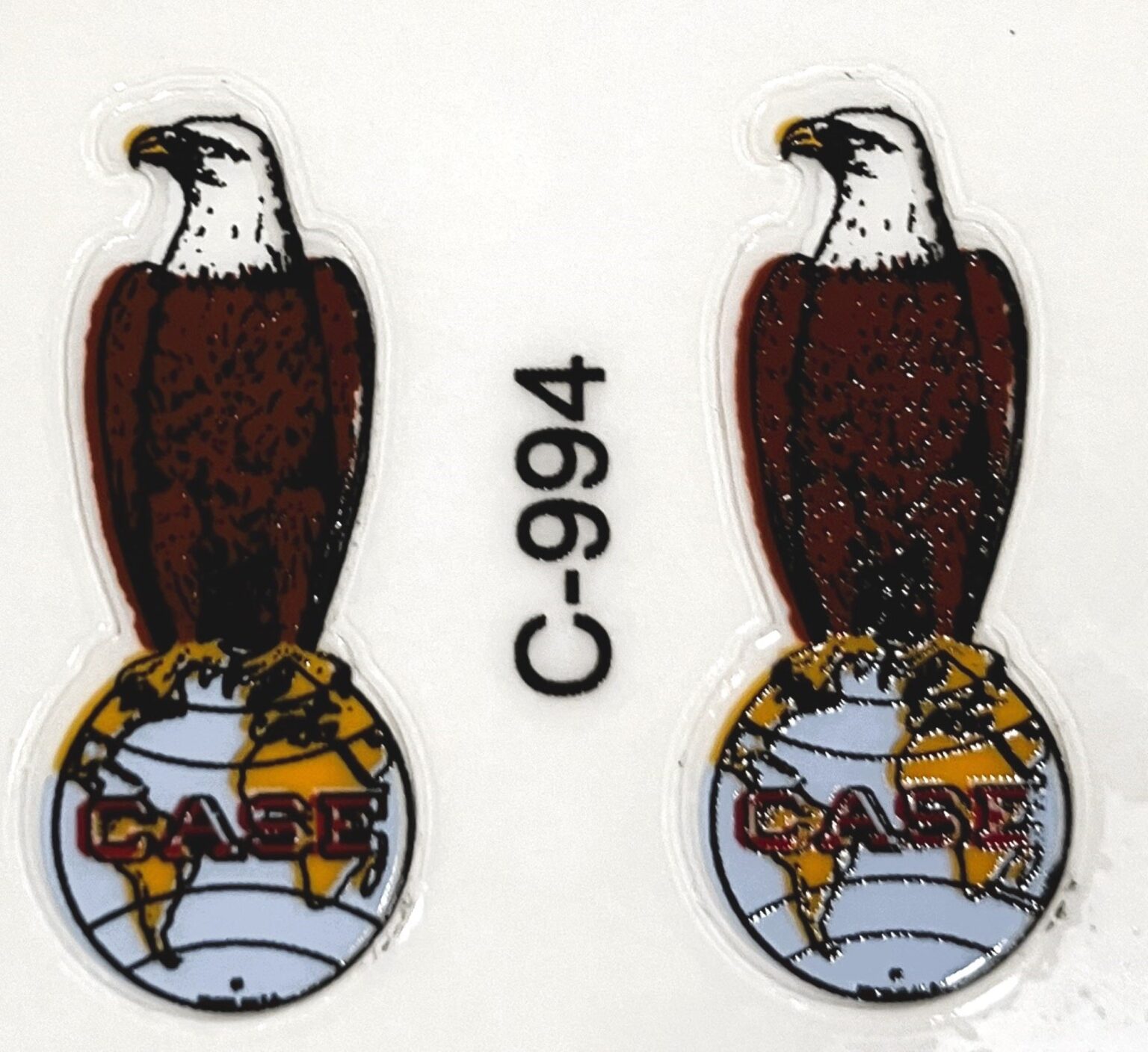 Decal Case Eagle Colored 7/8" (2)- Logo DC995 - Midwest Decals & Farm Toys