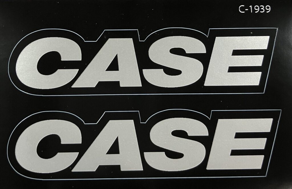 Decal Case Logo 4 inch silver DC1939 - Midwest Decals & Farm Toys