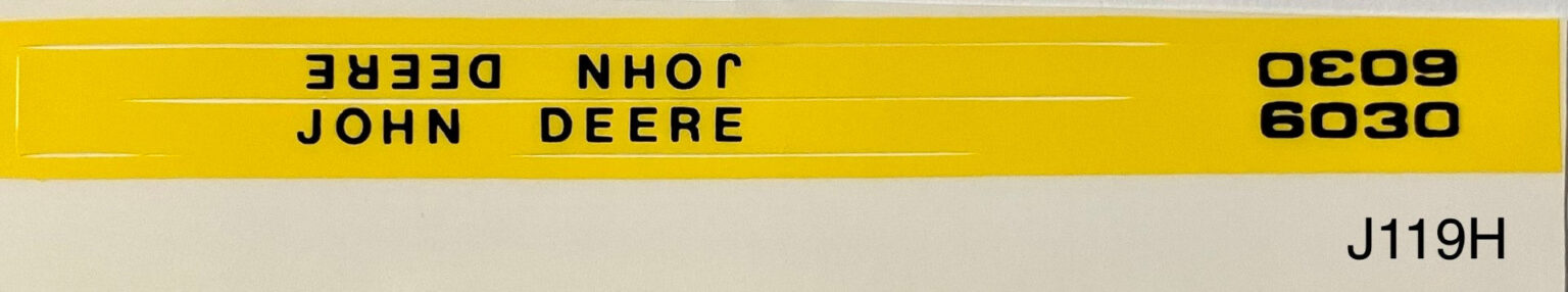 Decal 1/16 John Deere 6030 Hood Stripes - DJ119H - Midwest Decals ...