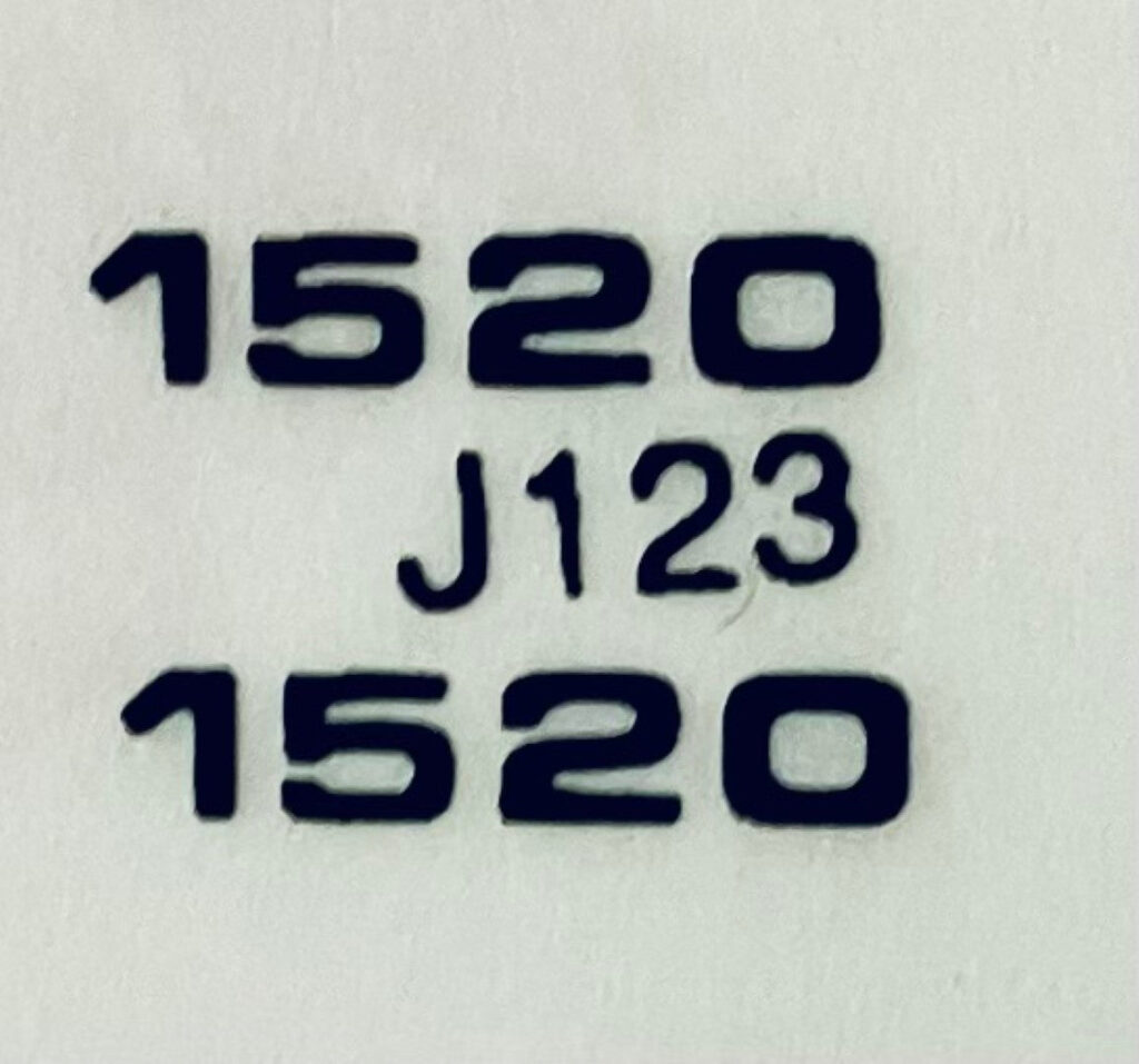 Decal 1/16 John Deere 1520 JD Model Numbers - DJ123 - Midwest Decals ...