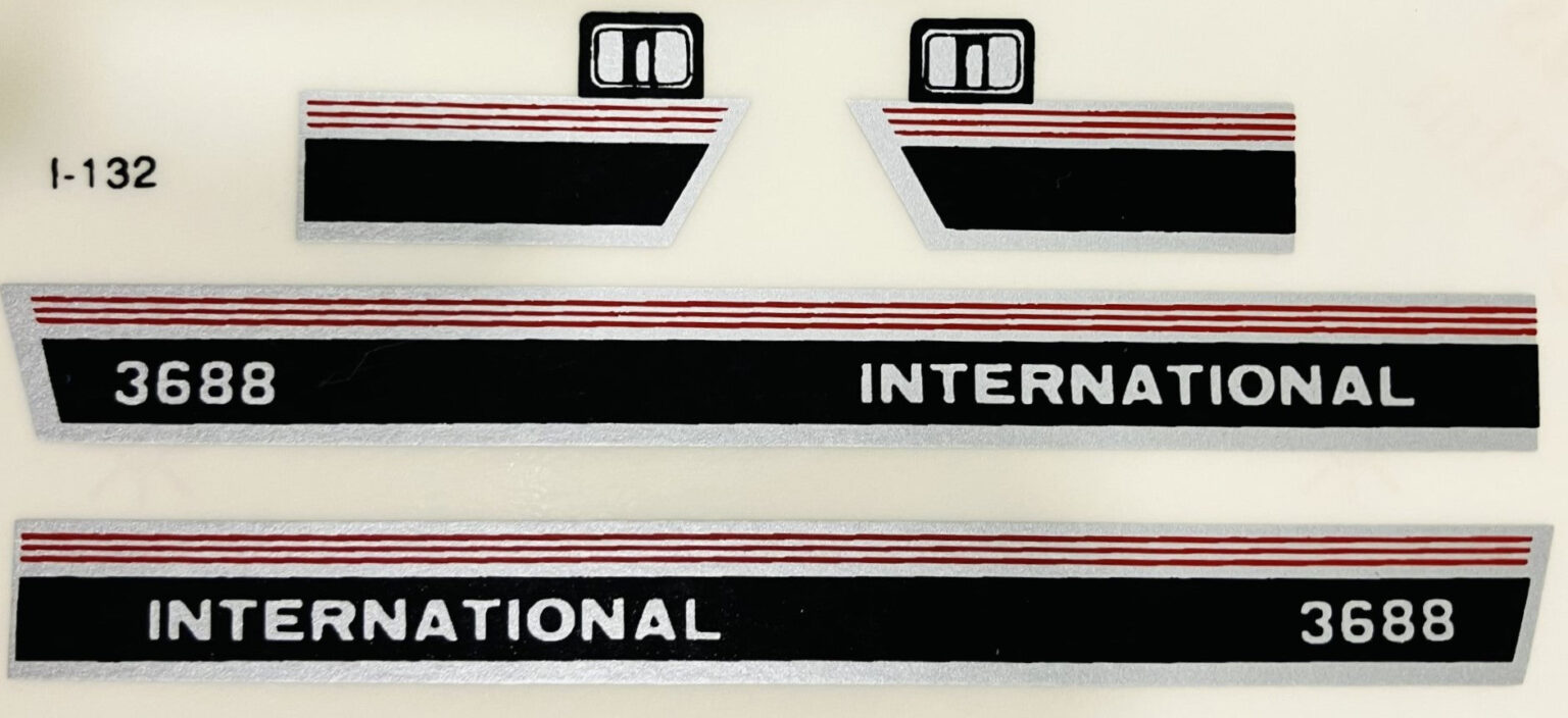 Decal 1/16 IH 3688 Side Panel - DI132 - Midwest Decals & Farm Toys