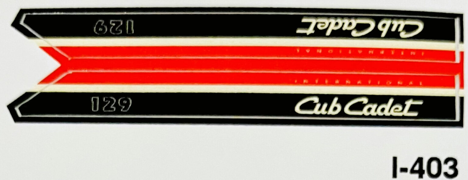 Decal 1/16 Cub Cadet 129 set - DI403 - Midwest Decals & Farm Toys