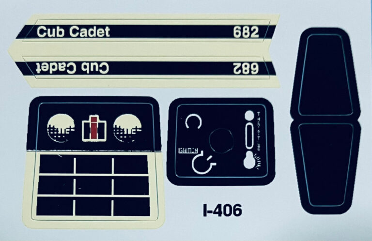 Decal 1/16 Cub Cadet Set -DI407 - Midwest Decals & Farm Toys