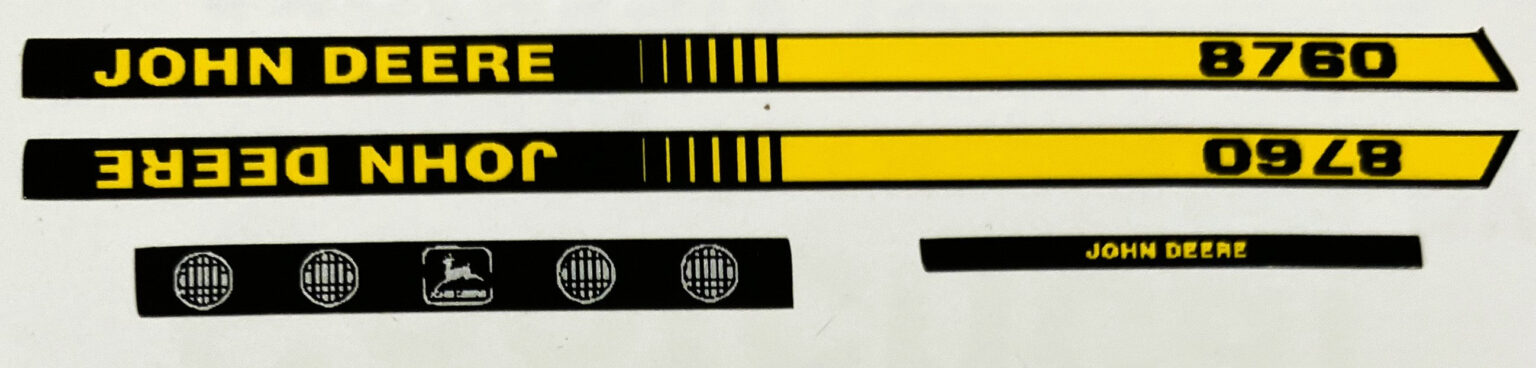Decal 1/32 John Deere 8760 Set - DJ1602 - Midwest Decals & Farm Toys