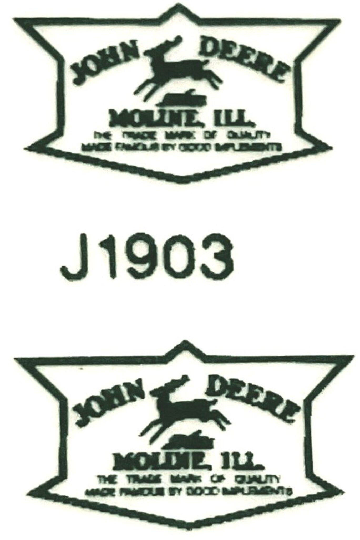 Decal John Deere Logo 6in. Gas Pump 1936 Type 5/16" - Green - DJ1903 ...