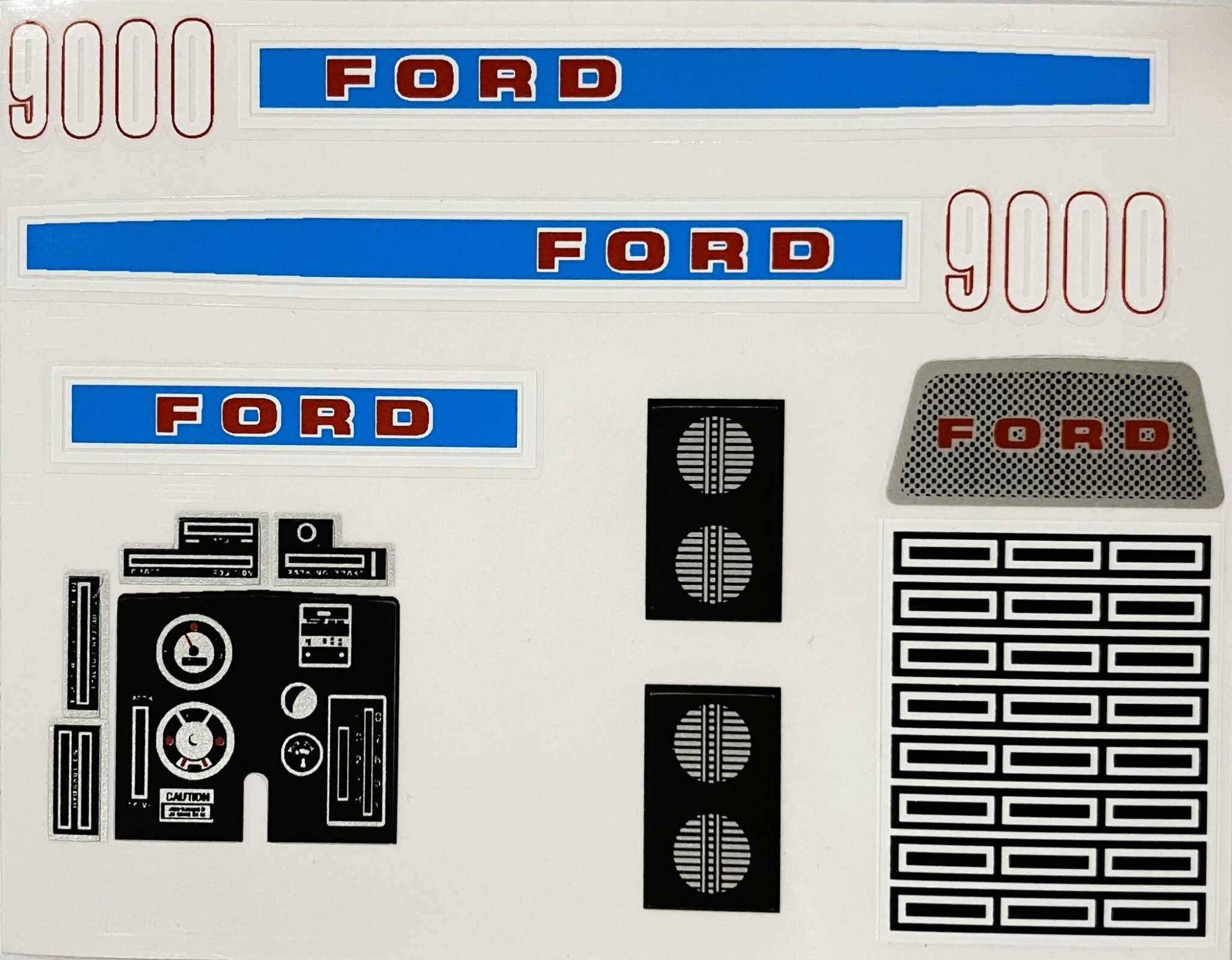 Decal 1/12 Ford 9000 Set - DF29 - Midwest Decals & Farm Toys