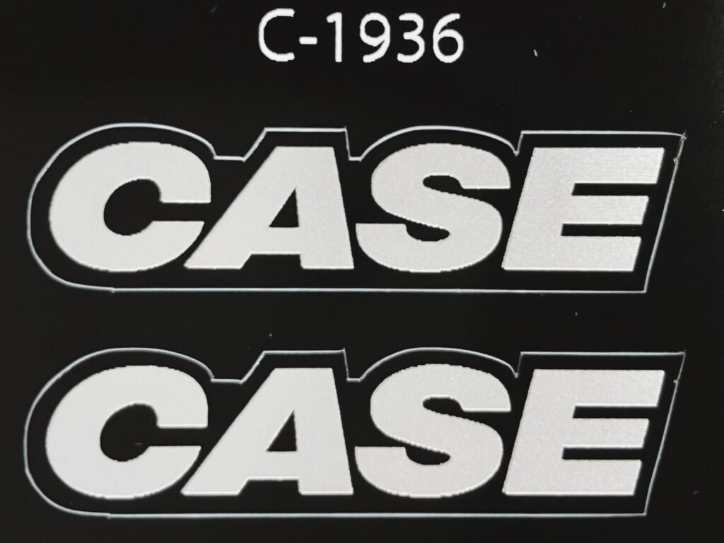 Decal Case Logo 1 1/2 inch silver DC1936 - Midwest Decals & Farm Toys