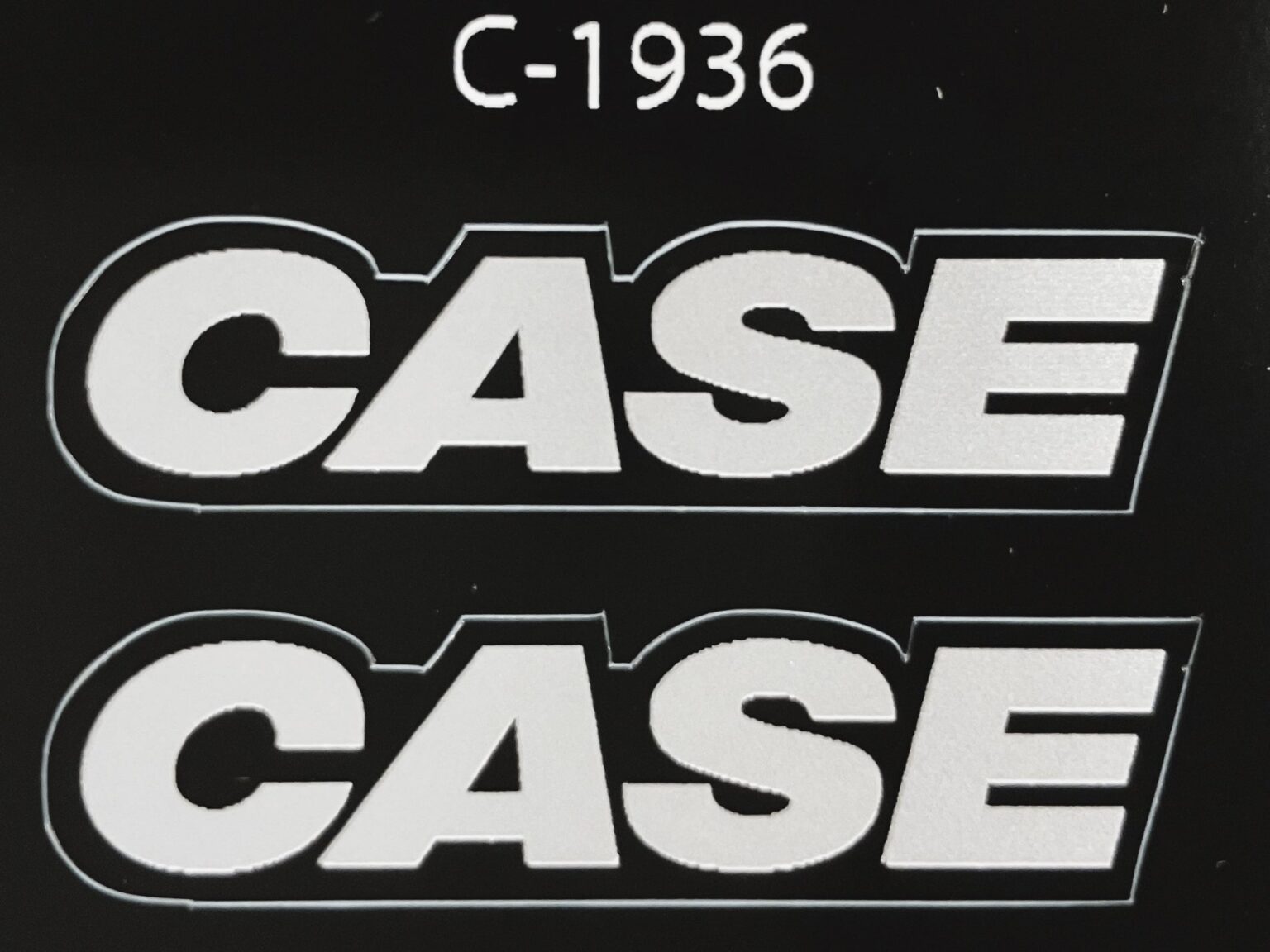 Decal Case Logo 1 1/2 inch silver DC1936 - Midwest Decals & Farm Toys