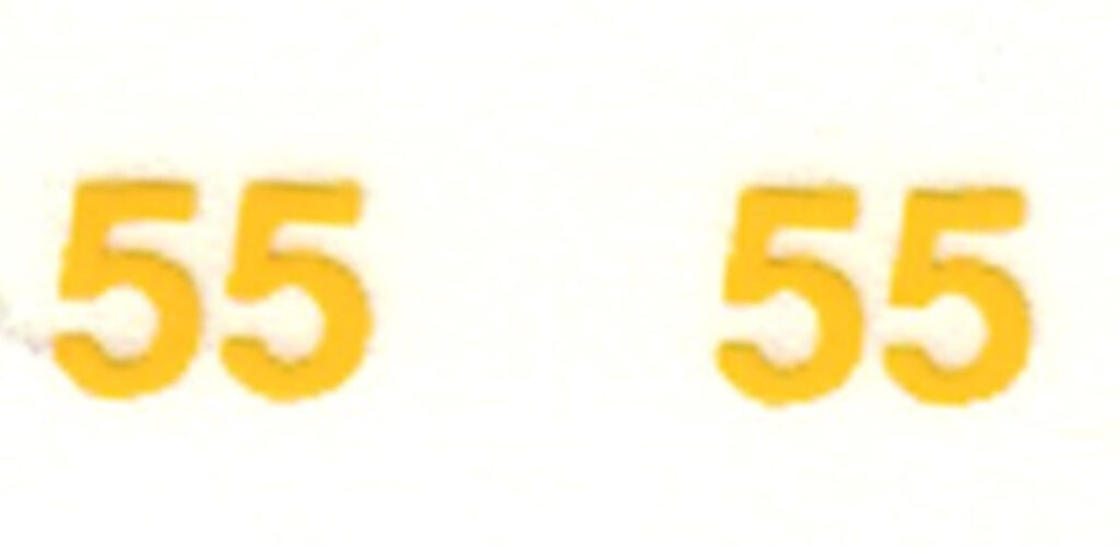 Decal 1/16 Oliver 55 Model Numbers DO95 - Midwest Decals & Farm Toys