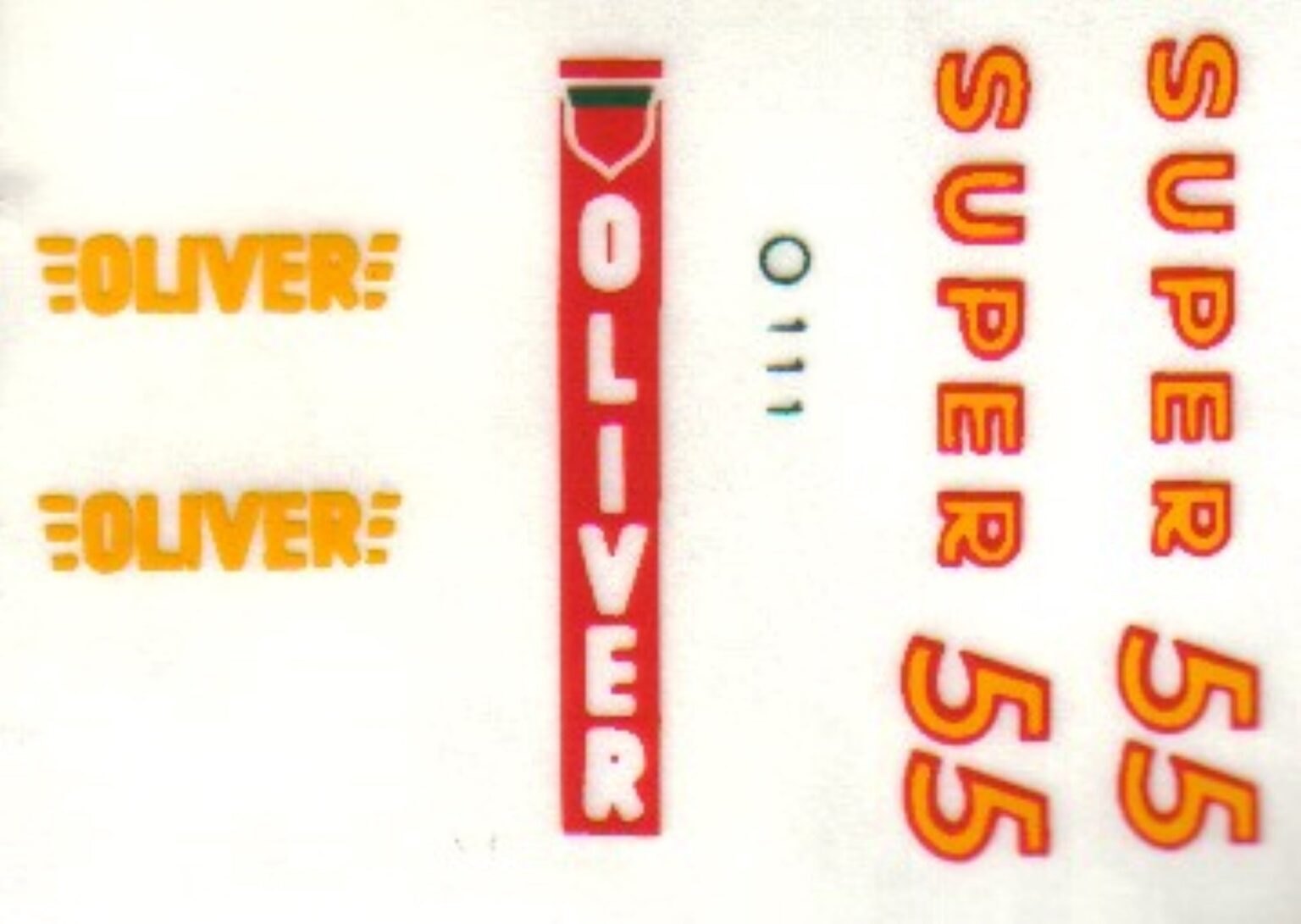 Decal 1/16 Oliver Super 55 Set DO111 - Midwest Decals & Farm Toys