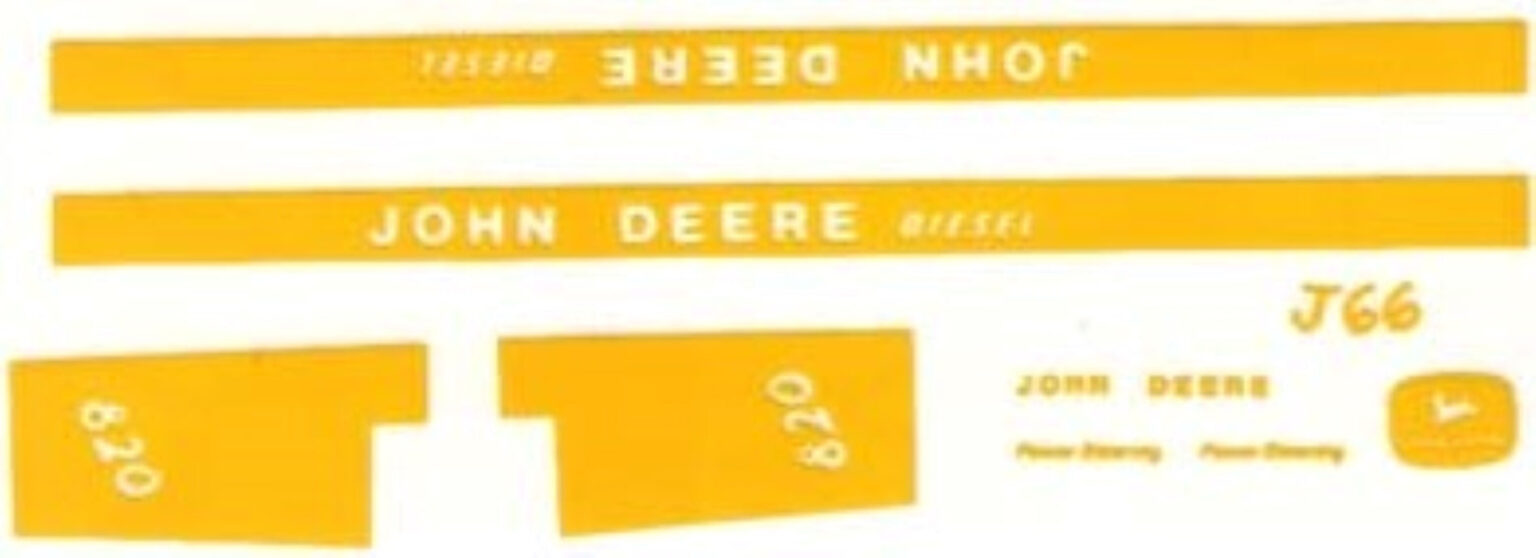 Decal 1/16 JD 820 Set DJ66 - Midwest Decals & Farm Toys