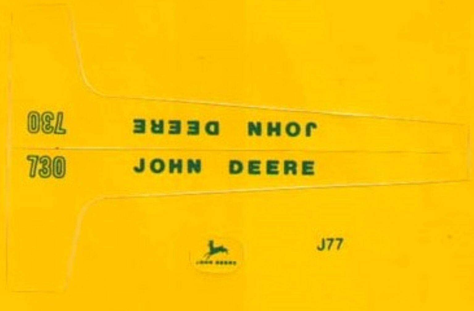 Decal 1/16 John Deere 730 Hood Pannel - DJ77 - Midwest Decals & Farm Toys