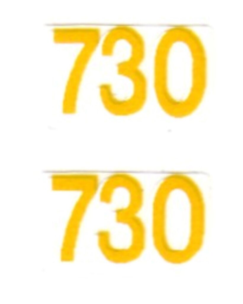 Decal 1/16 John Deere 730 Argentine Model Number, Yellow - DJ083 ...