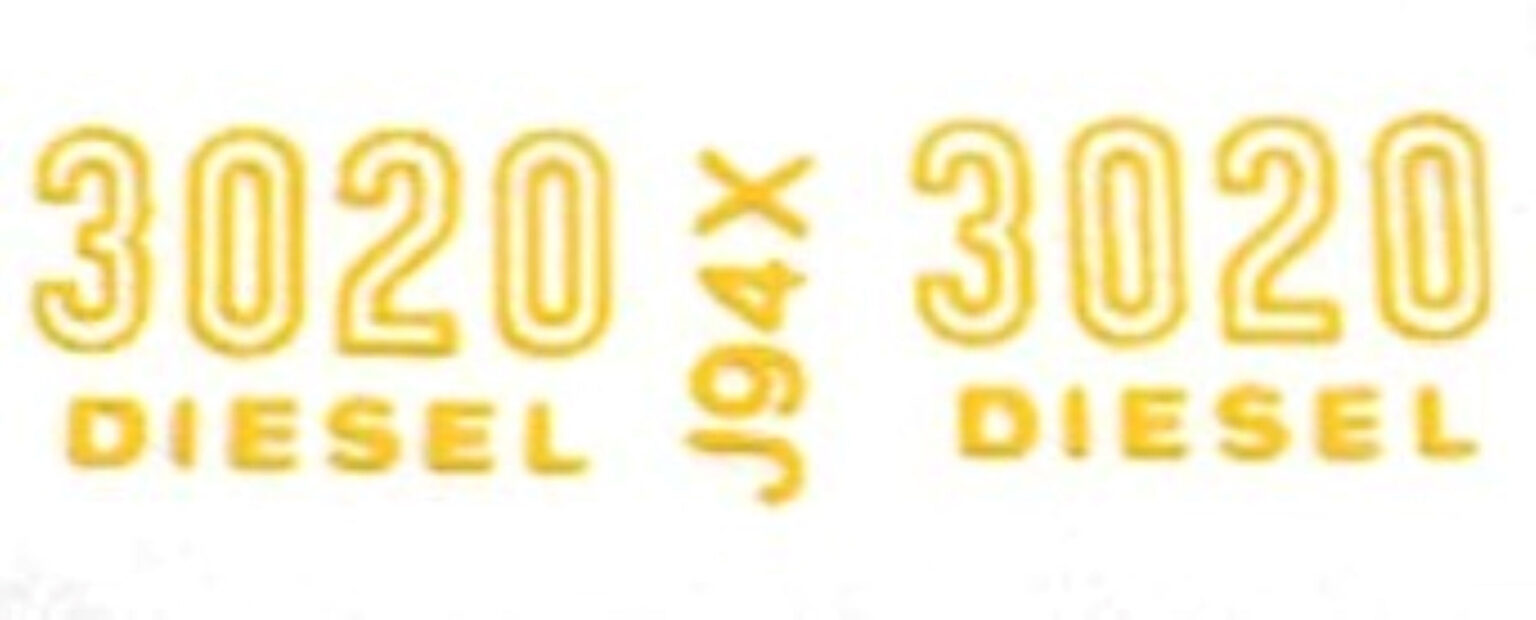 Decal 1/16 John Deere 3020 Diesel Model Numbers Pair - DJ94X - Midwest ...