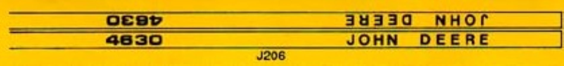 Decal 1/16 John Deere 4630 Hood Stripe - DJ206 - Midwest Decals & Farm Toys