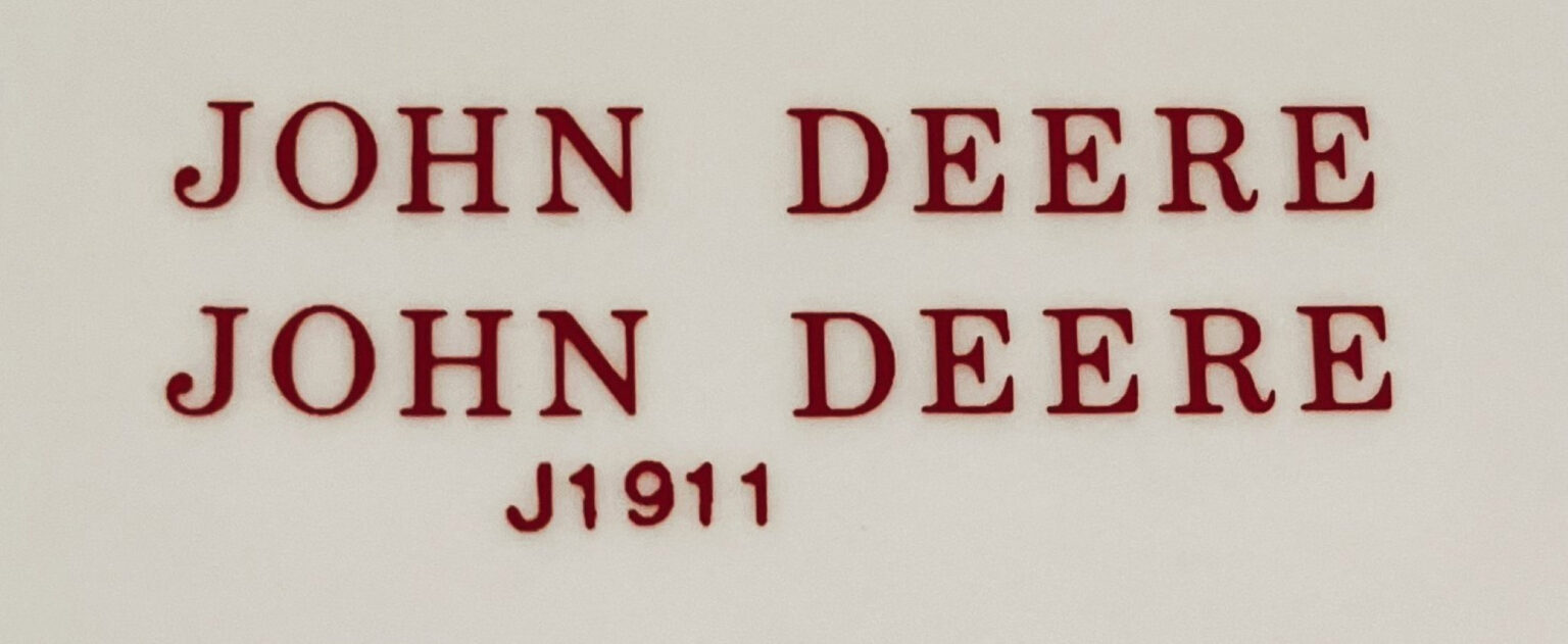 Decal John Deere red 1/12 scale 1 11/16" - DJ1911 - Midwest Decals ...