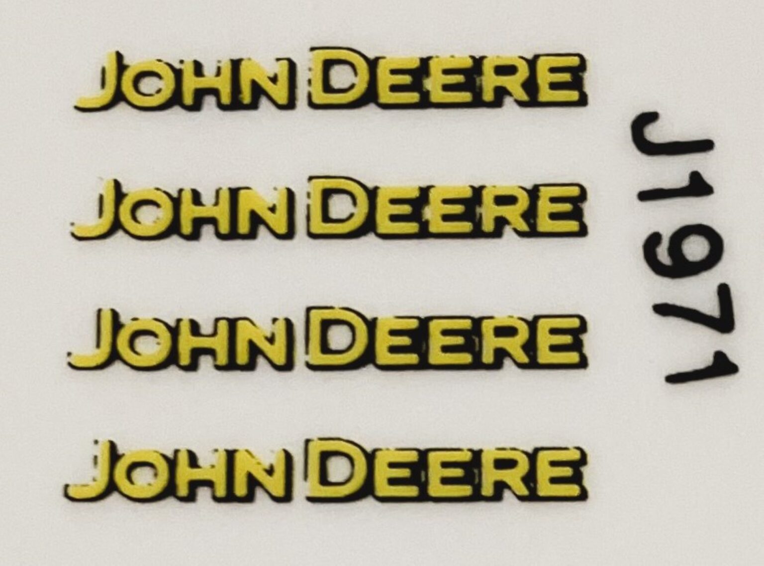 Decal John Deere - Yellow, Black 5/8" - Logo DJ1971 - Midwest Decals ...