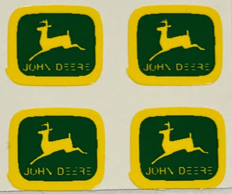 Decal John Deere Logo (4) Fits JD Implement Truck - 1/2" - Logo ...