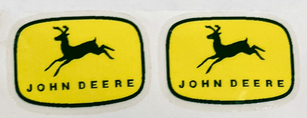 Decal John Deere Logo (Pair) - 7/8" - DJ1982 - Midwest Decals & Farm Toys