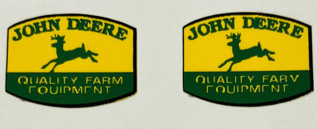 Decal John Deere Logo (Pair) - 5/8" - DJ1985 - Midwest Decals & Farm Toys