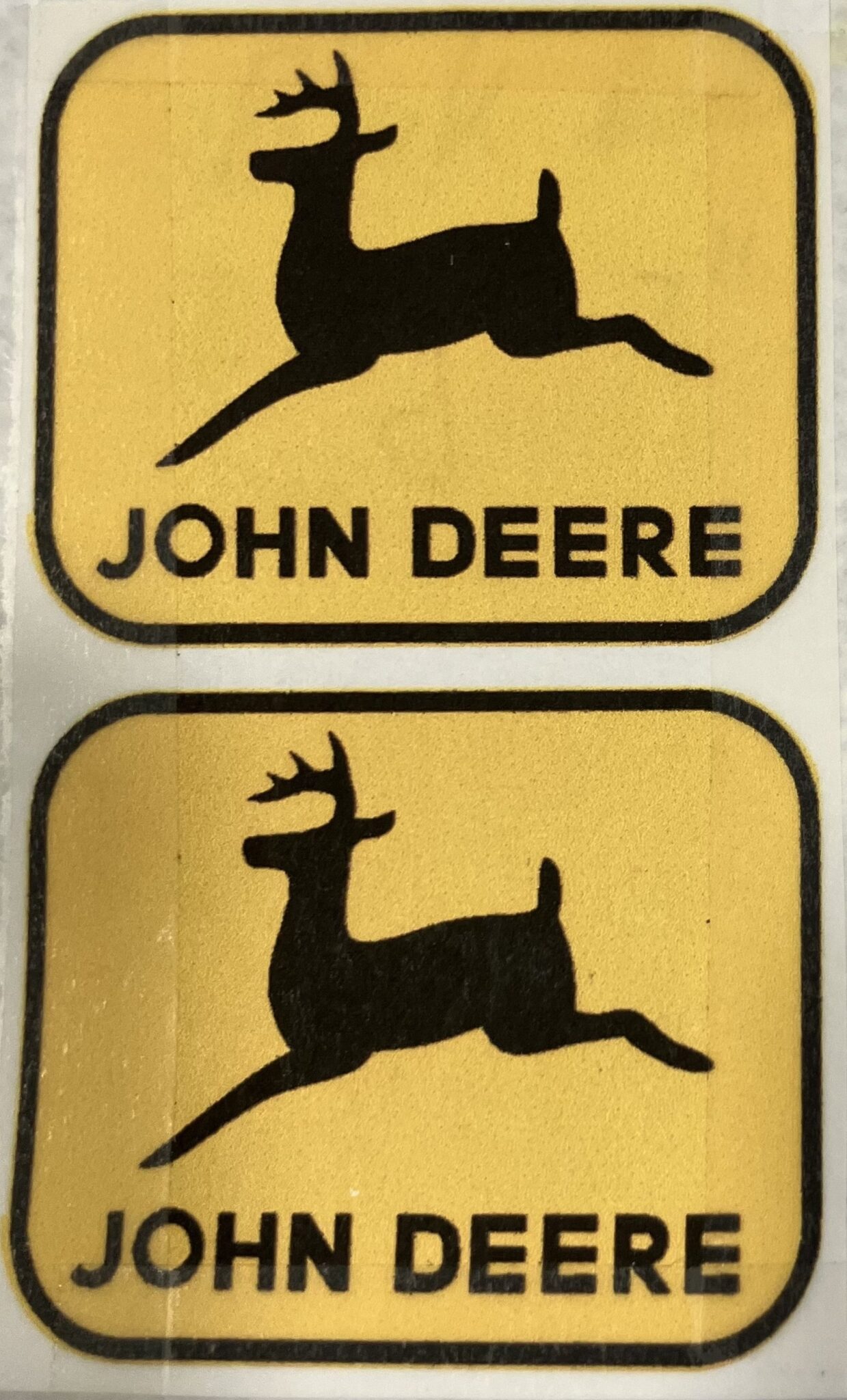 Decal John Deere Logo Black Deer on Yellow (pair) - 1 15/16" - DJ1997 ...