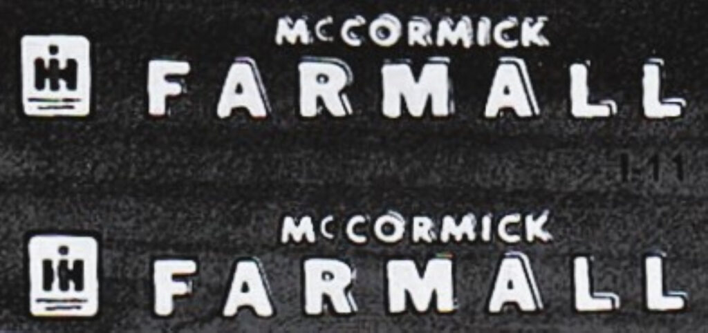 Decal 1/16 McCormick Farmall for M Set (outline letter) - DI11 ...