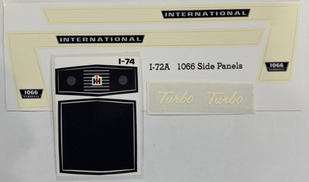 Decal 1/16 IH 1066 w/ROPS Set - DI71 - Midwest Decals & Farm Toys