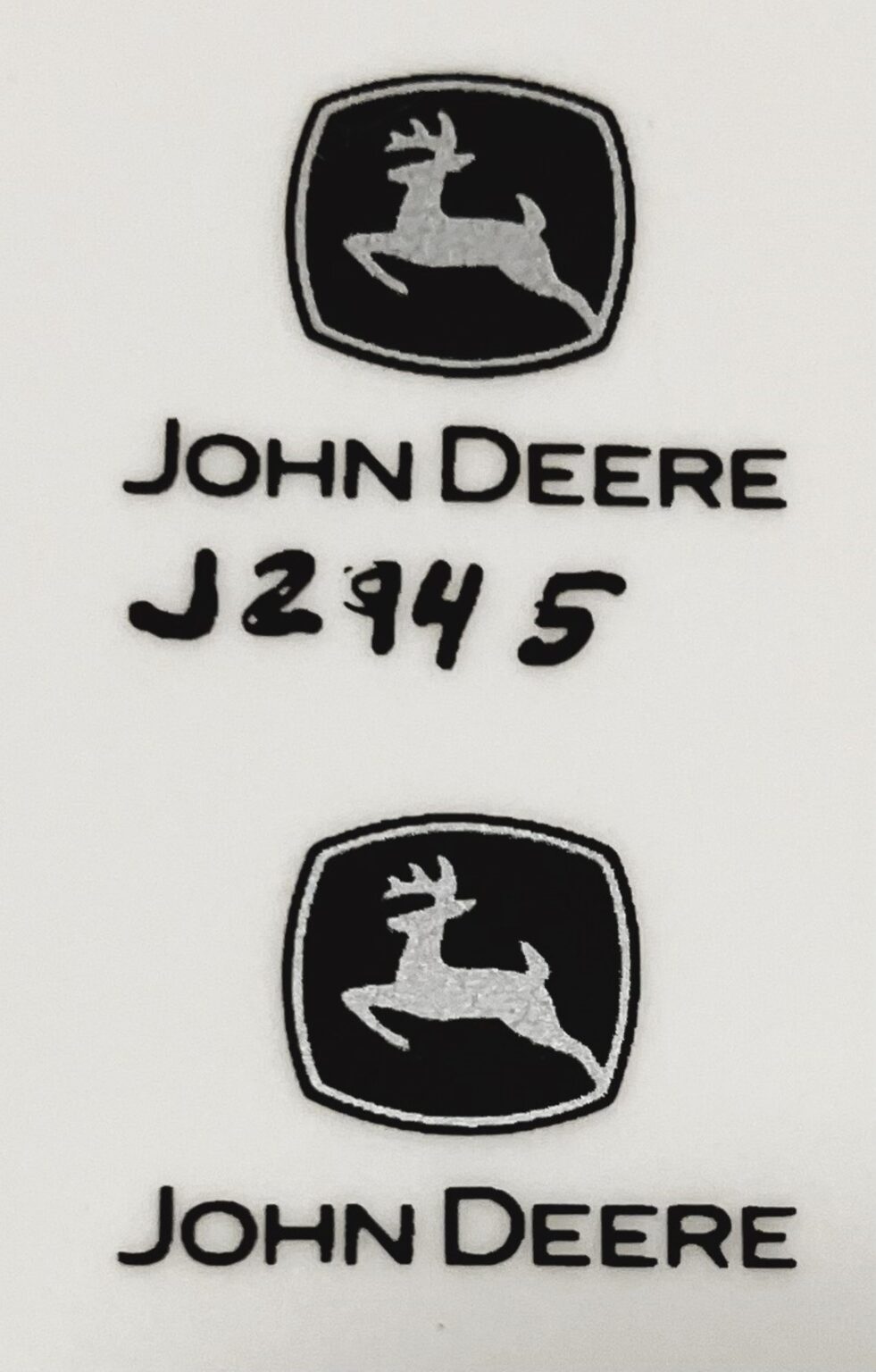 Decal John Deere Logo with John Deere 1/16 scale (large) - 3/4" DJ2945 ...