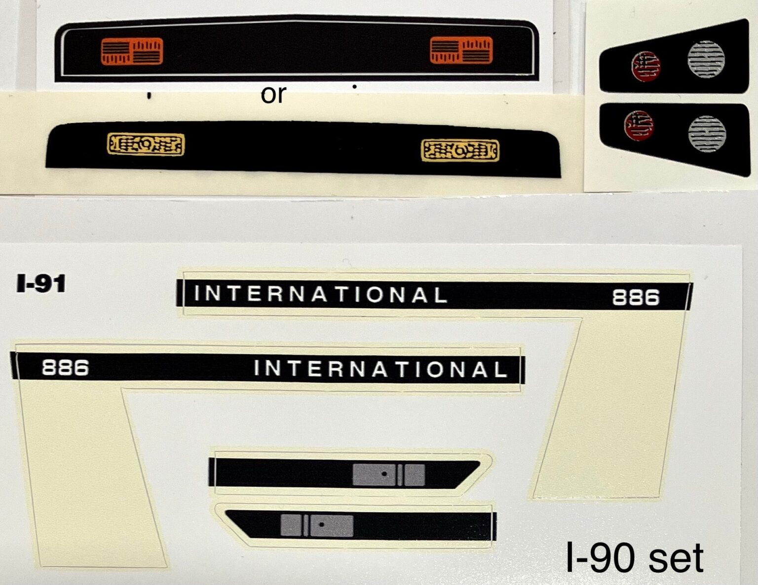 Decal 1/16 IH 886 Set (ROPS version) -DI90 - Midwest Decals & Farm Toys